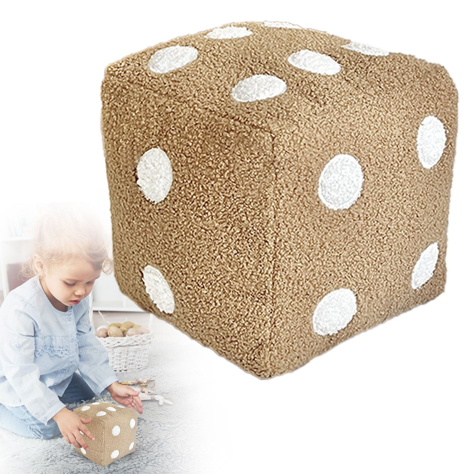Pillow Case Dice Plush Pillow Cute Plush Dice Toy Plush Stuffed Dice ...