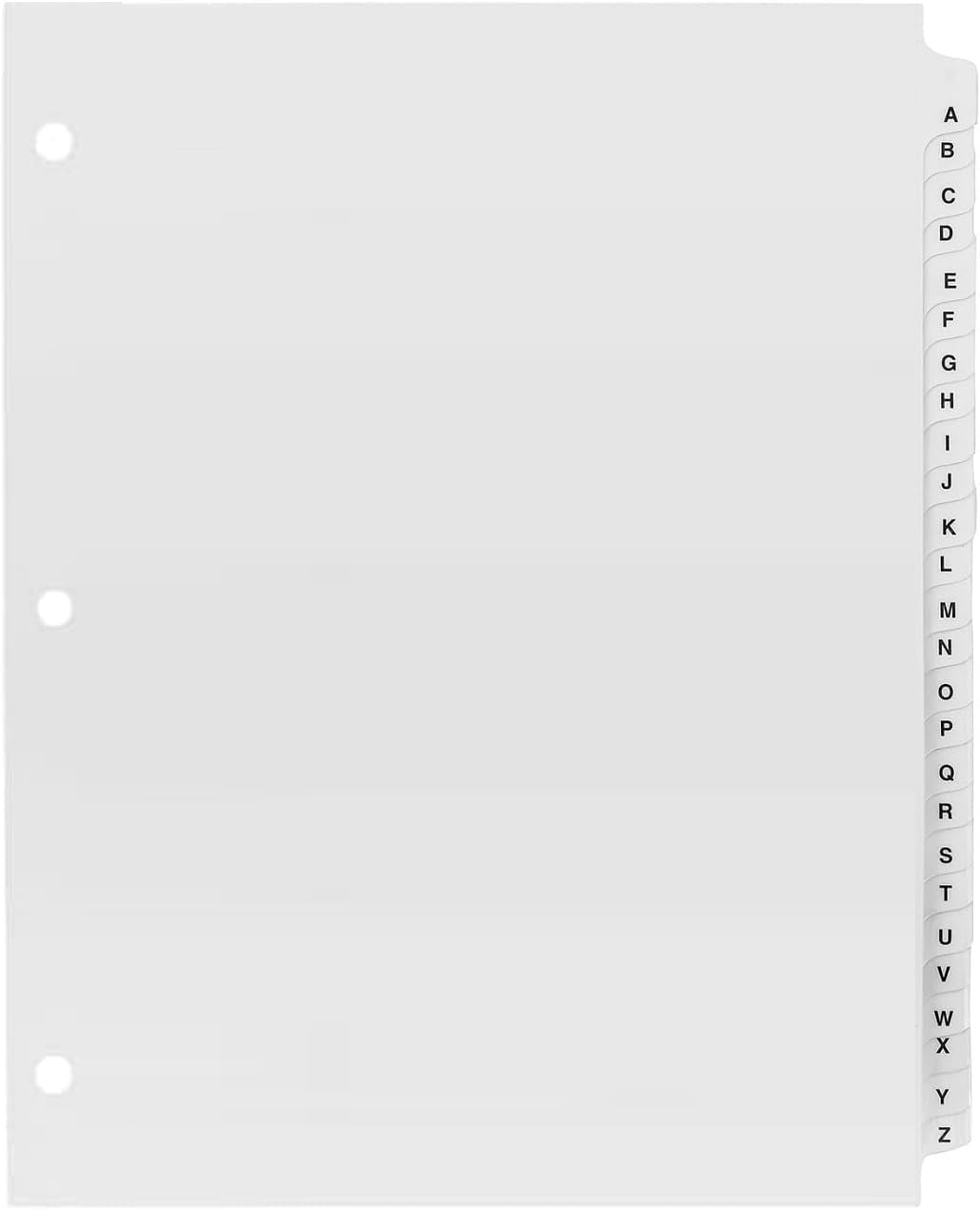 Exhibitindexes® A-Z 26-Tab Sets White Dividers/White Tabs - Made in the ...