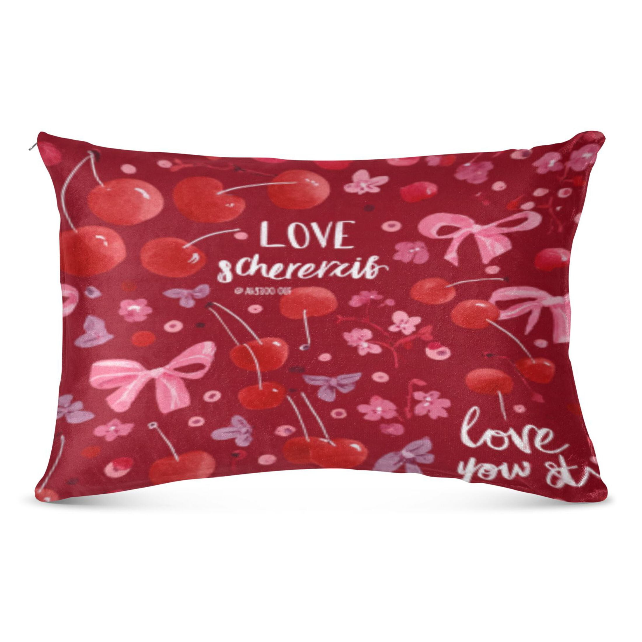 Pillow CaseCherry Red Love Whimsy Pattern Whimsy Case standard size ...