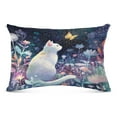 Pillow CaseWhimsy Cat & Flutter Pattern Whimsy Case standard size/King ...