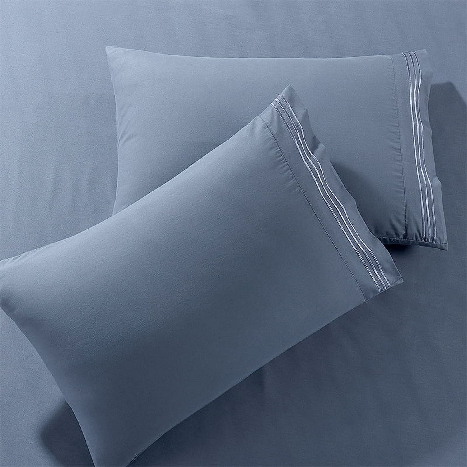 Pillow Cases King [2-Pack, Ash Blue] - Hotel Luxury Pillow Case ...