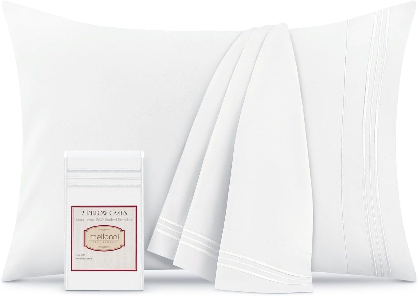 Pillow Cases - Luxury, Extra Soft, Cooling Pillow Covers - 2 PC Iconic ...