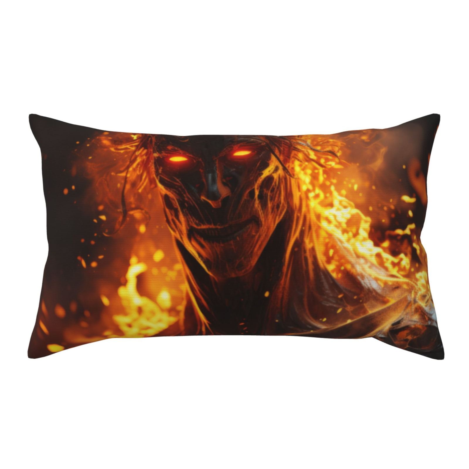 Pillow Cases Standard Size - Cool Fire Red-Eyed Warrior Soft Pillow ...