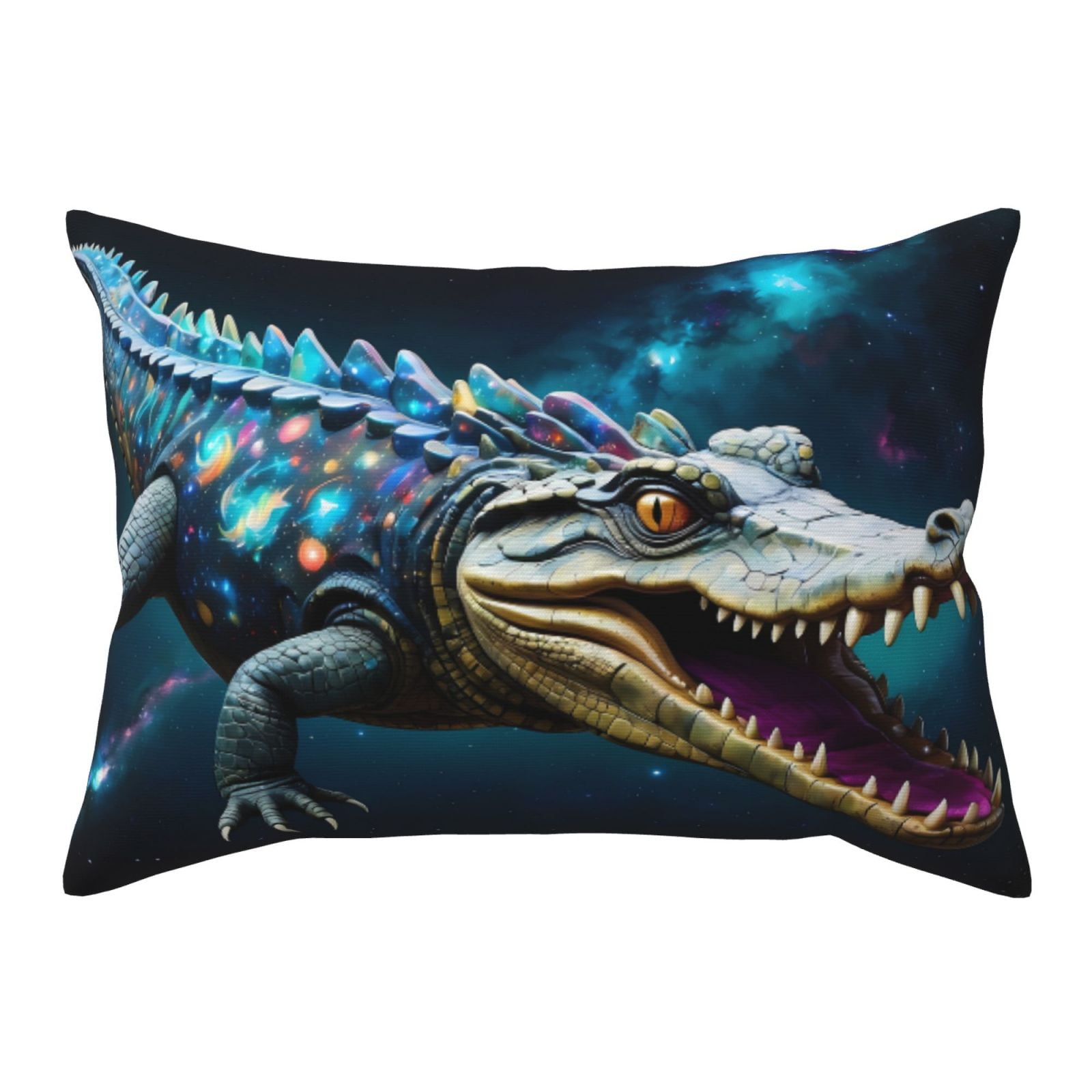 Pillow Cases Standard Size - Starry Sky Colorful Crocodile Soft Pillow ...