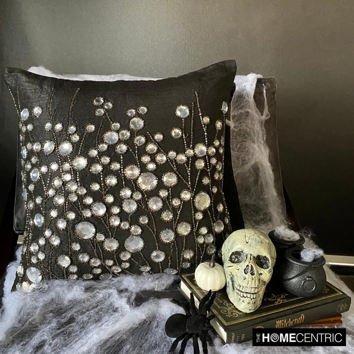 Pillow Cover, Black Accent Throw Pillows 16x16 inch (40x40 cm), Silk ...