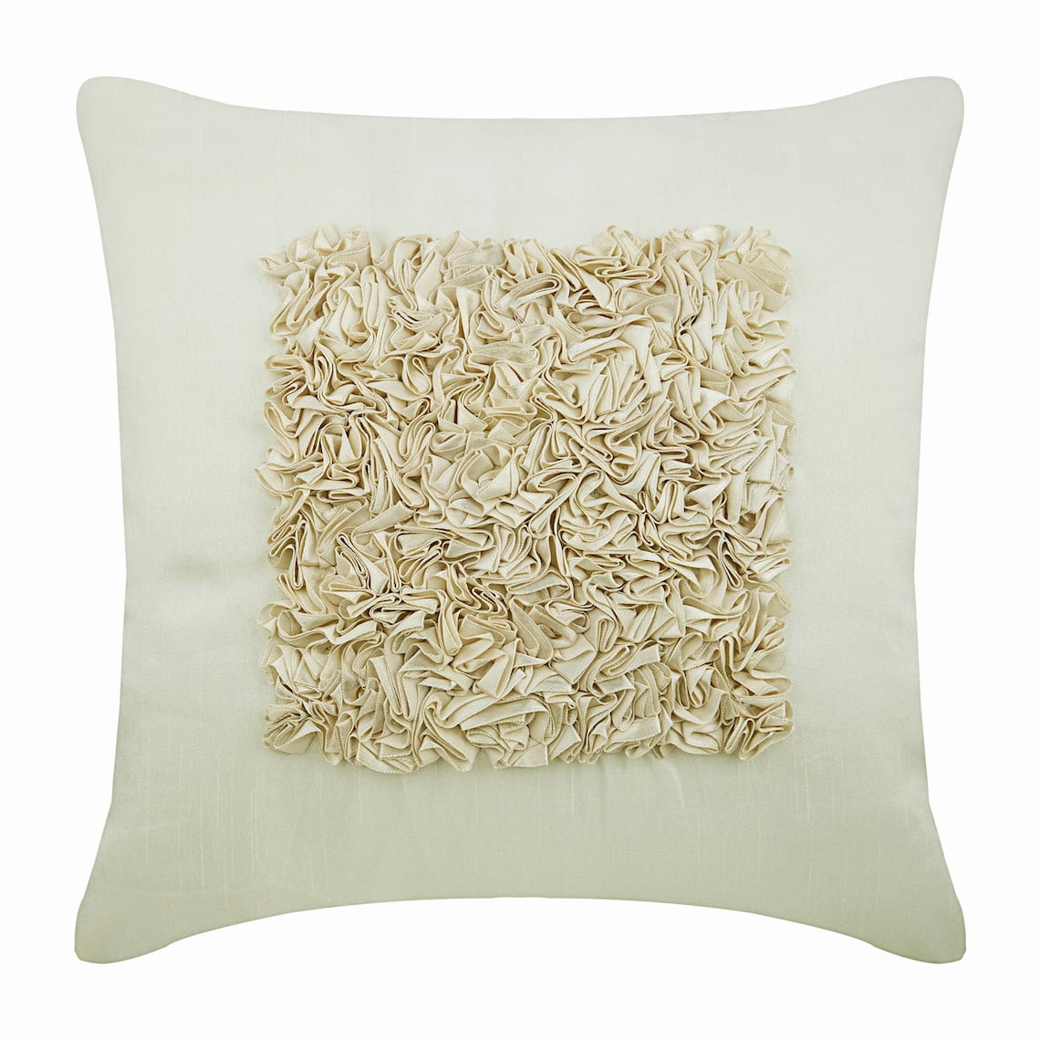 Pillow Cover, Ivory Cushion Covers, Ribbon Textured Centered Pillows ...
