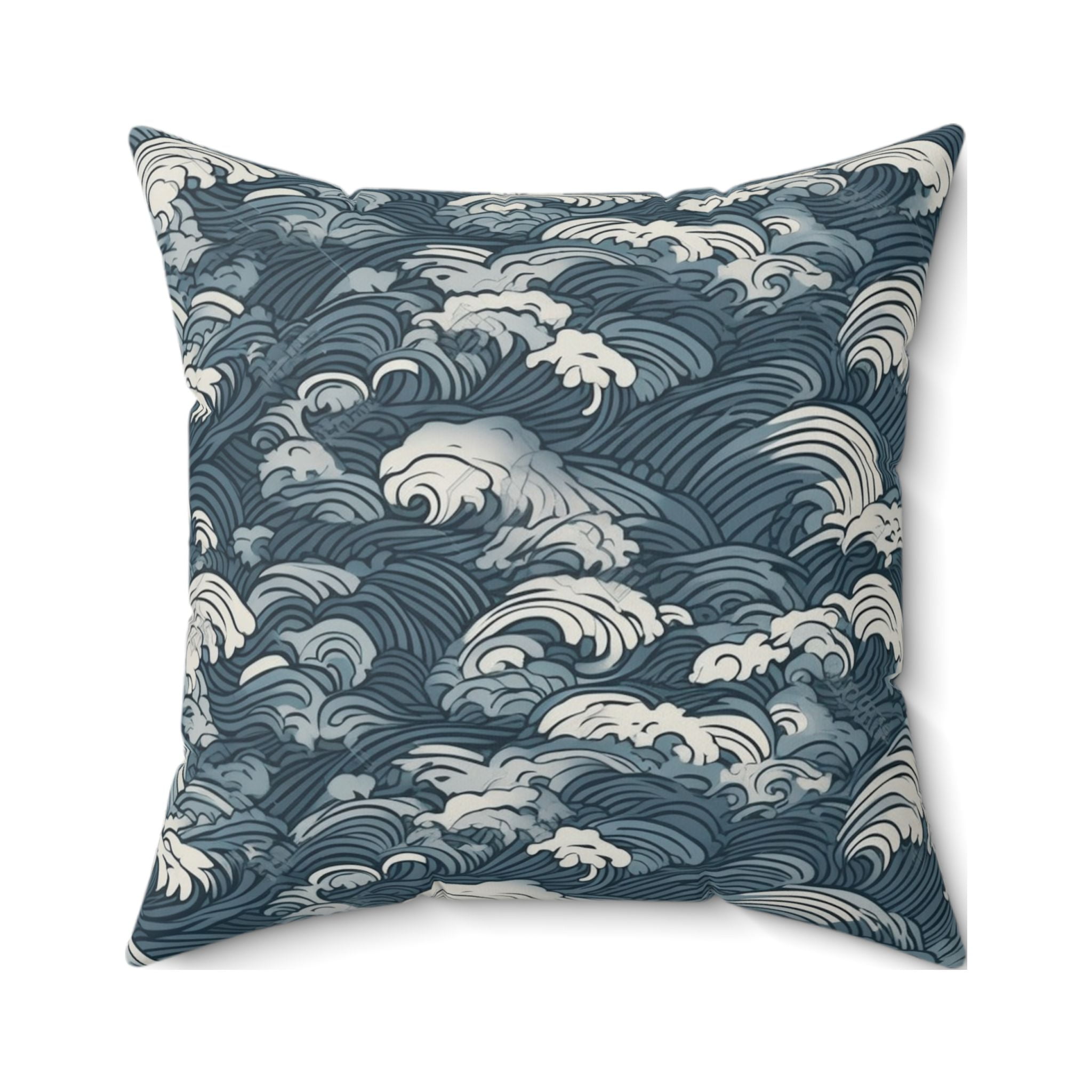 Pillow Cover With Pillow Insert, Japanese Wave - Walmart.com