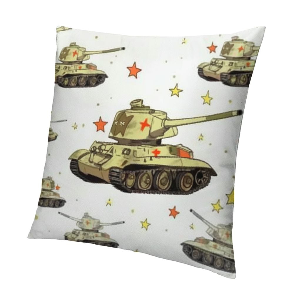 Pillow Cover for Bed,War Army White Decorative Cushion Cover,Vintage ...