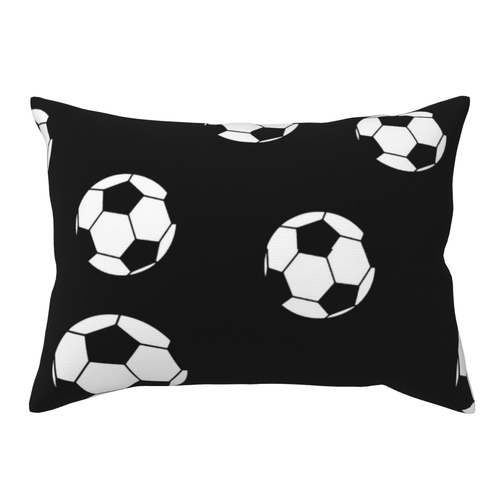Pillow Covers 1 Pc, Cute soccer balls black Pillow Cases Standard Size ...