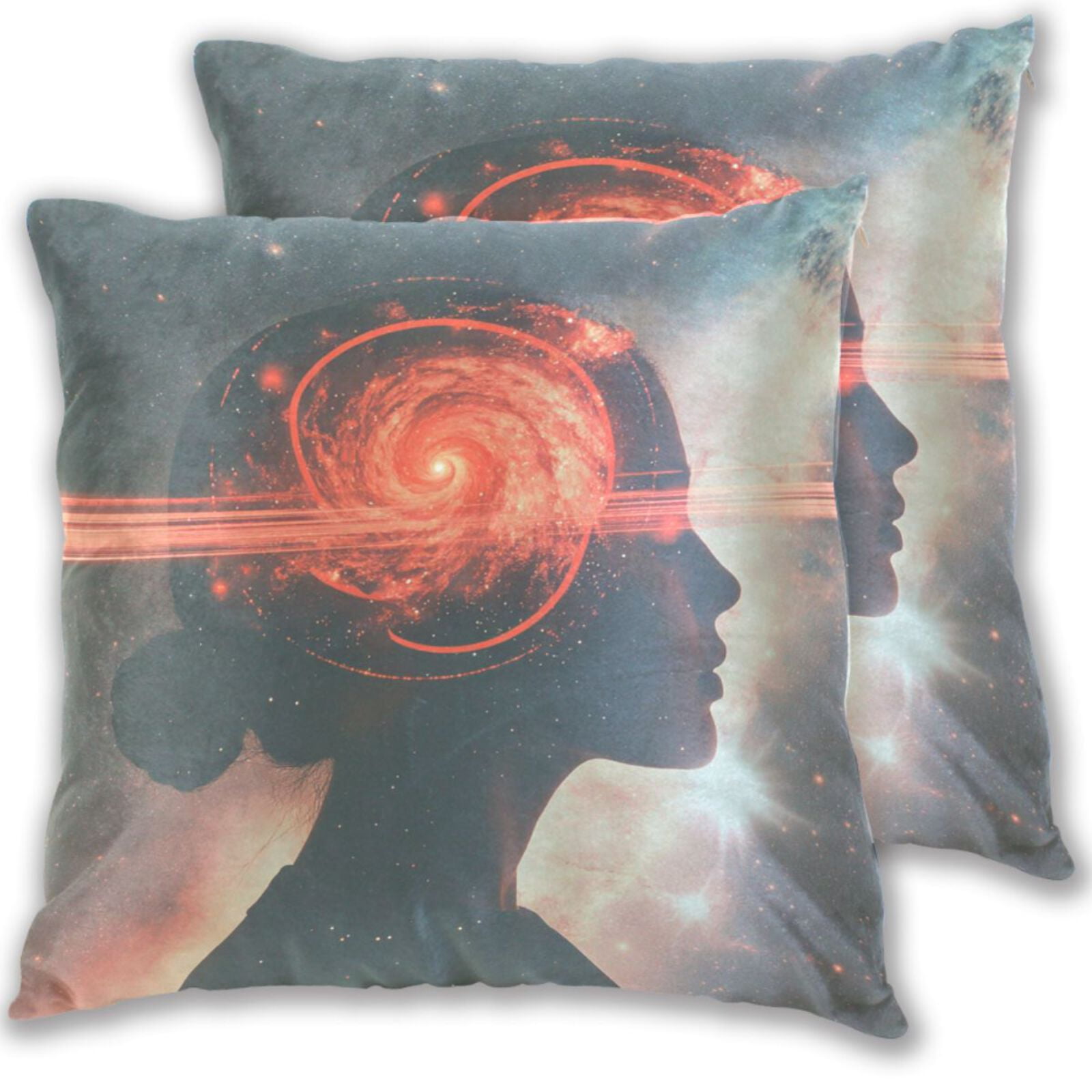 Pillow Covers 16x16 Set of 2,Cotton velvet Solid,Decorative Square ...