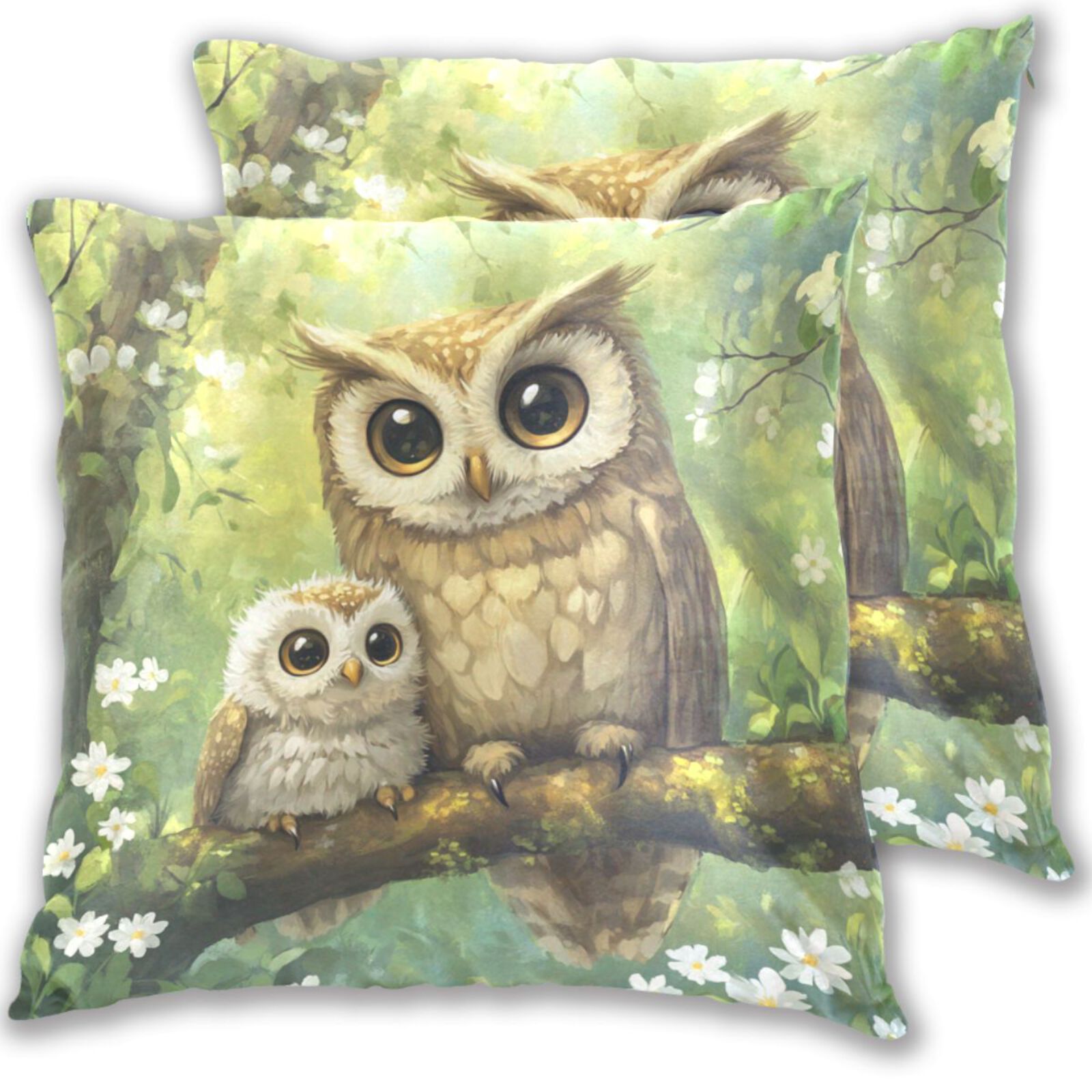 Pillow Covers 16x16 Set of 2,Cotton velvet Solid,Decorative Square Pillow Covers with Stitched ...