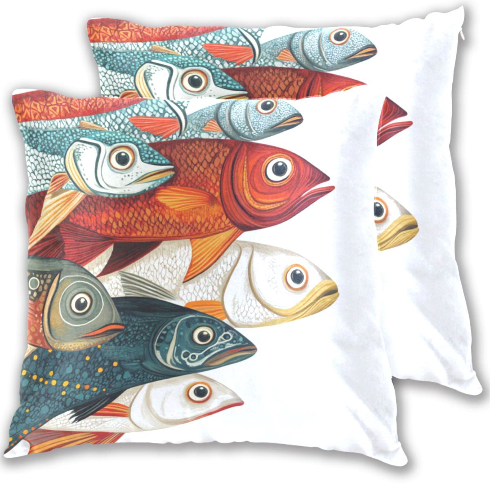 Pillow Covers 18x18 Set of 2,Cotton velvet Solid,Decorative Square ...