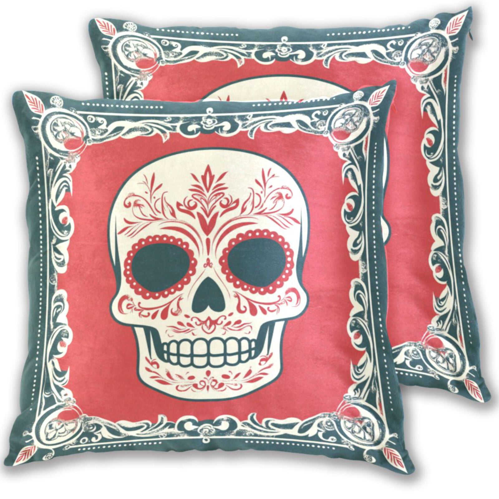 Pillow Covers 18x18 Set of 2,Cotton velvet Solid,Decorative Square ...