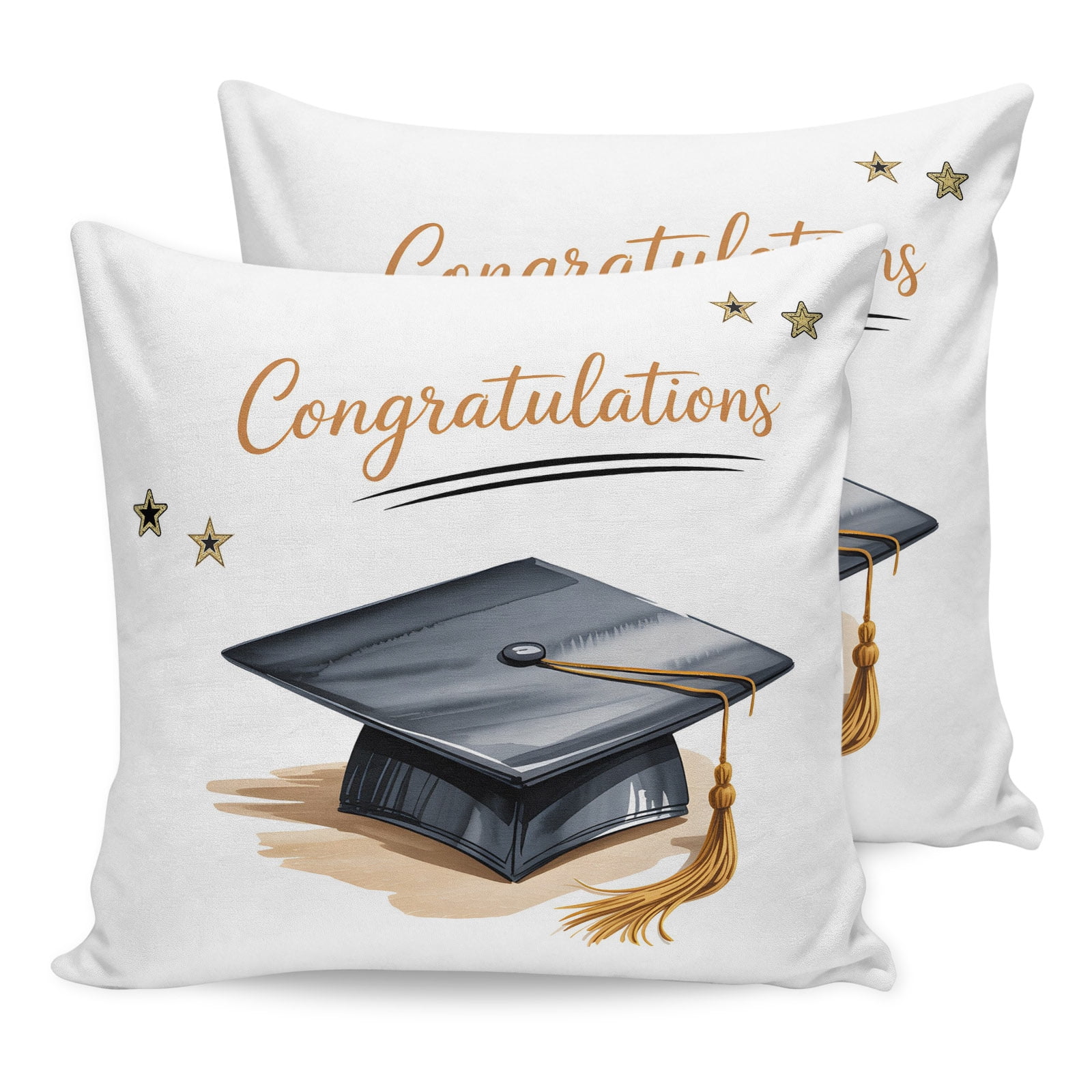 Pillow Covers 20x20 Set of 2, Congratulation Hat Throw Pillow Covers ...