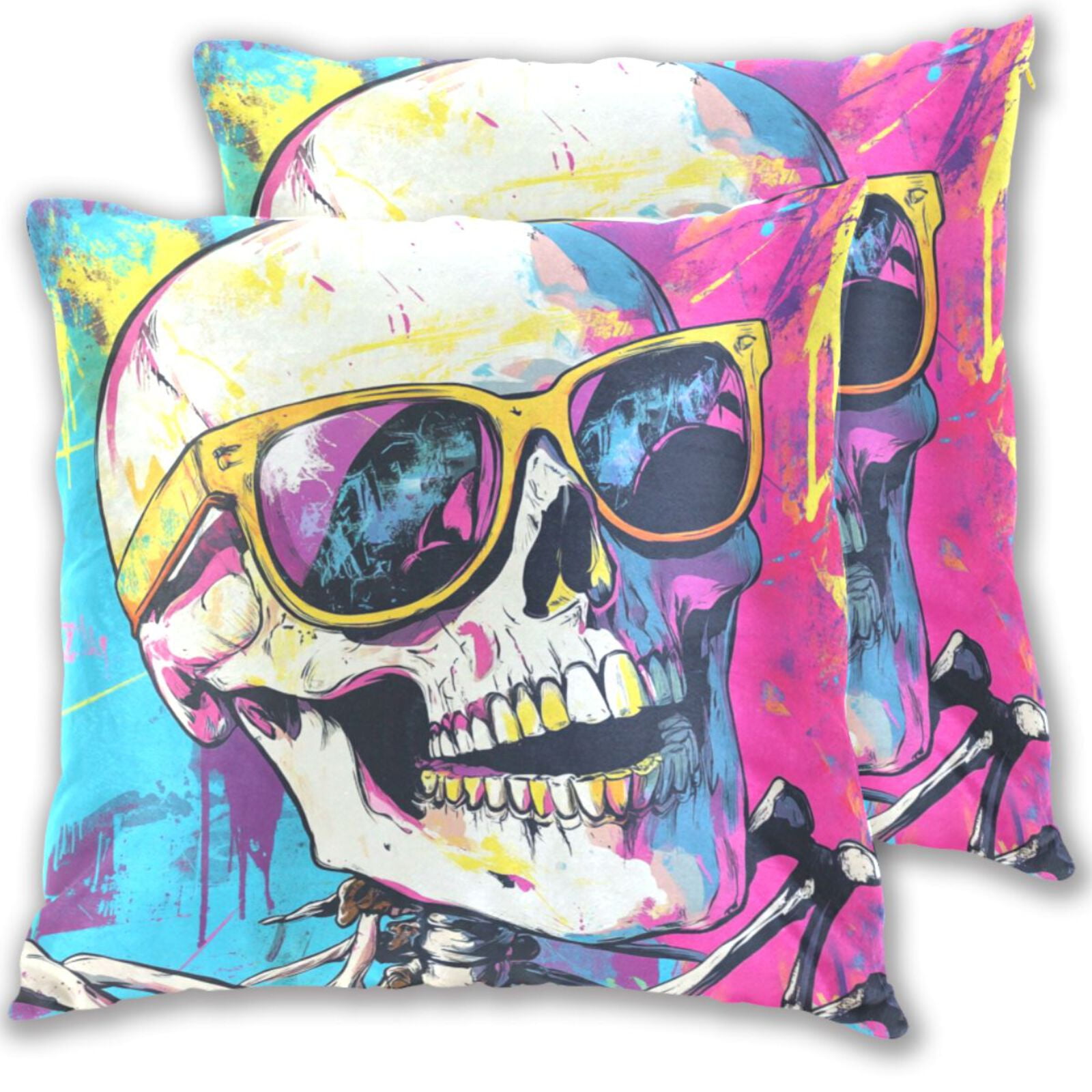 Pillow Covers 20x20 Set of 2,Cotton velvet Solid,Decorative Square ...