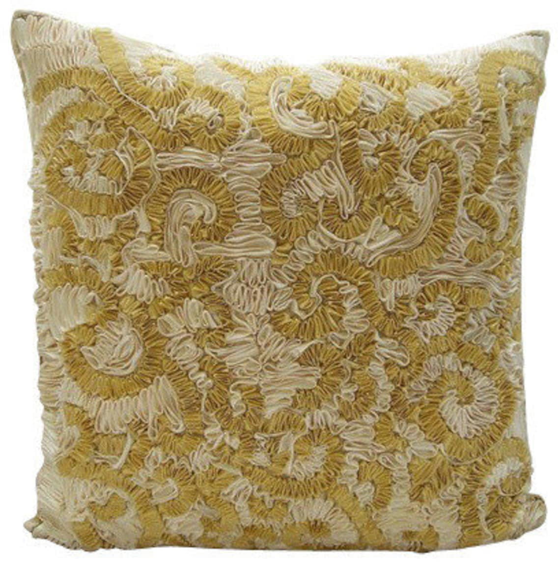 Pillow Covers, 24x24 Pillow Cover Gold, Designer Gold Pillow Shams ...