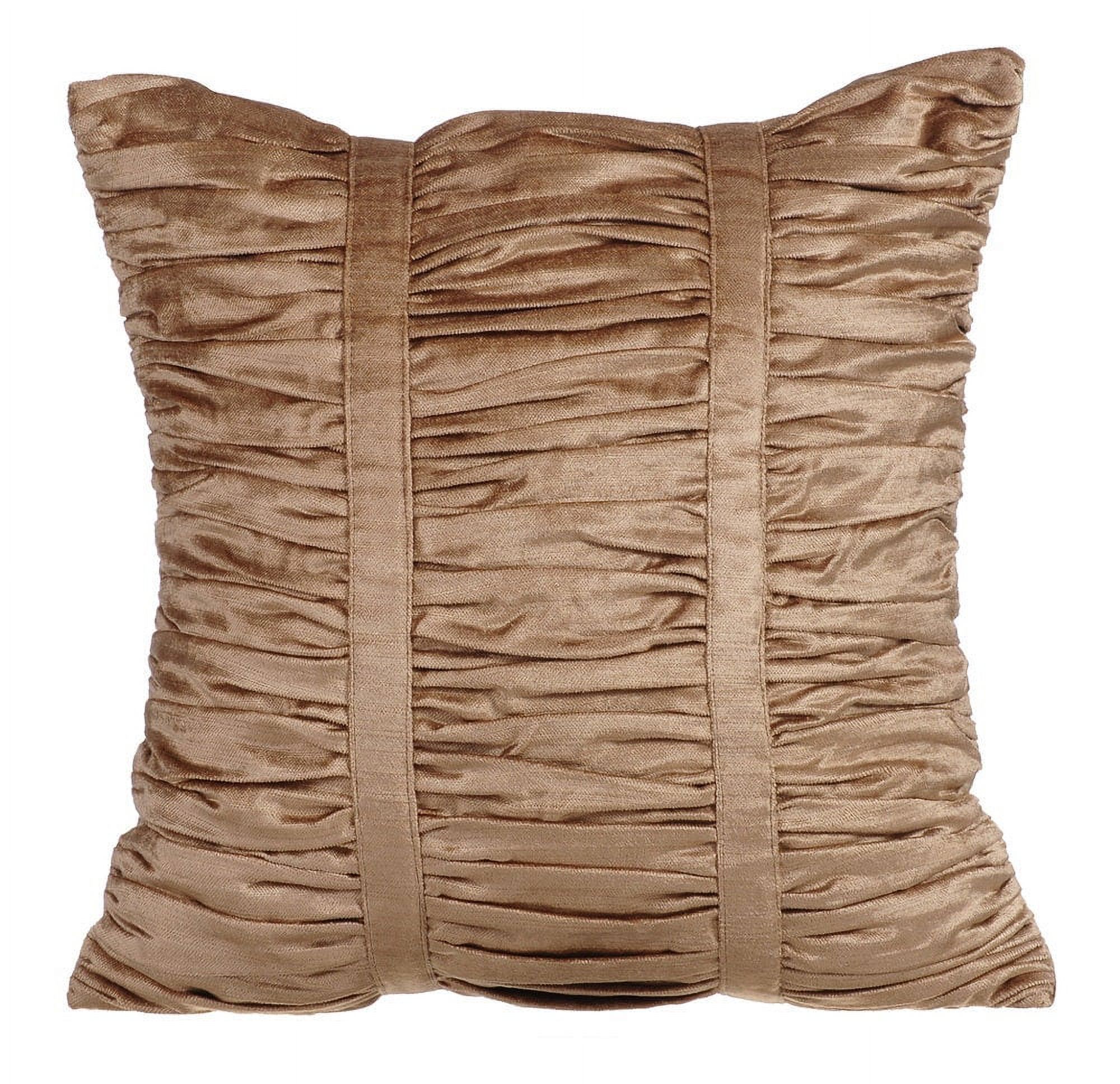Pillow Covers With Zippers, pearl beige 14x14 inch (35x35 cm) Gathered ...