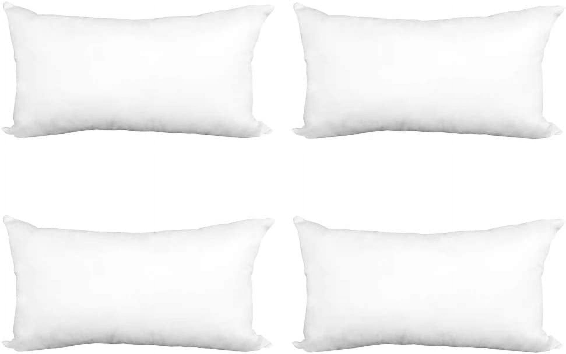 Pillow Insert 12" x 24" Polyester Filled Premium Fabric Cover (4 Pack ...