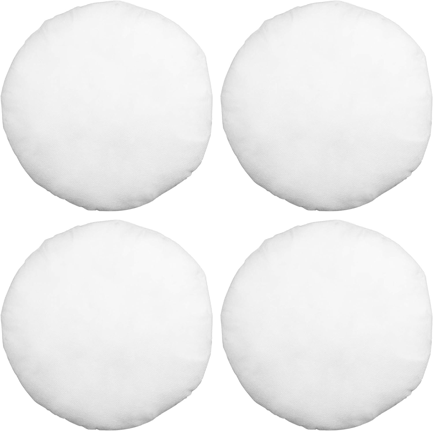 Pillow Insert 16" Round Polyester Filled Standard Cover (4 Pack ...