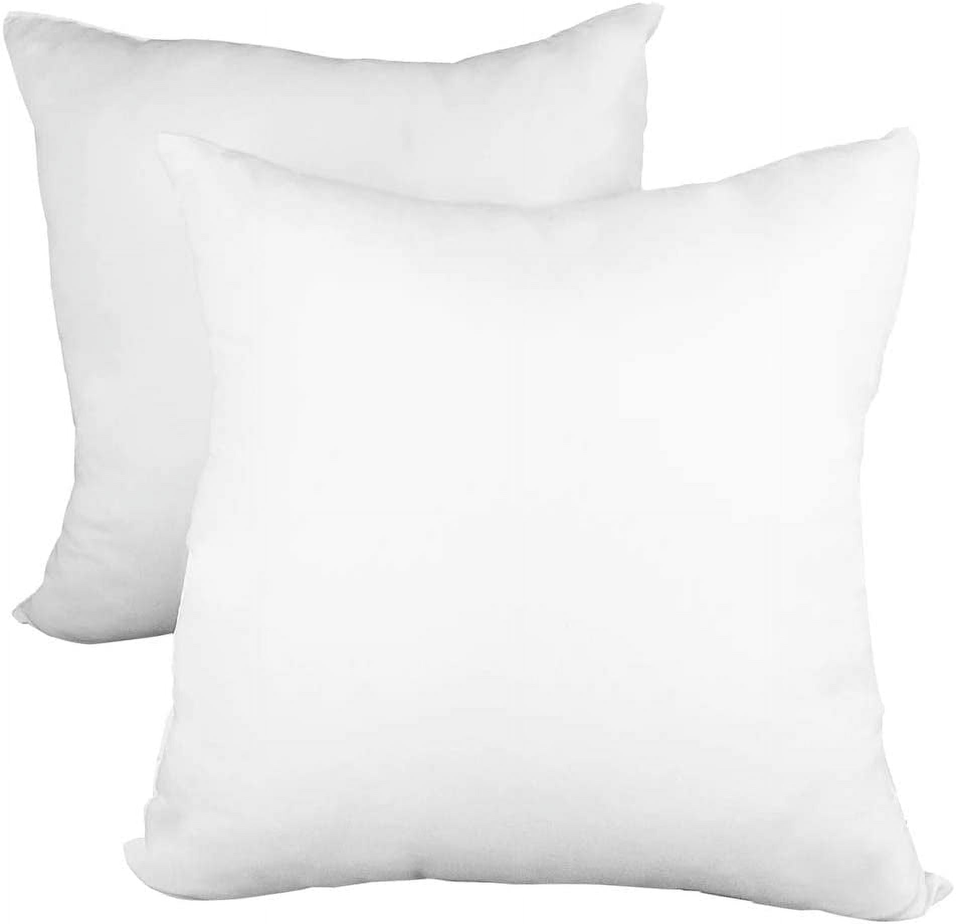 Pillow Insert 16" x 16" Polyester Filled Premium Fabric Cover (2 Pack ...