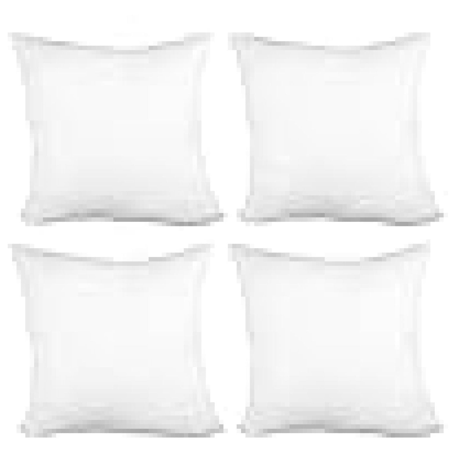 Pillow Insert 20" x 20" Polyester Filled Premium Fabric Cover (4 Pack ...