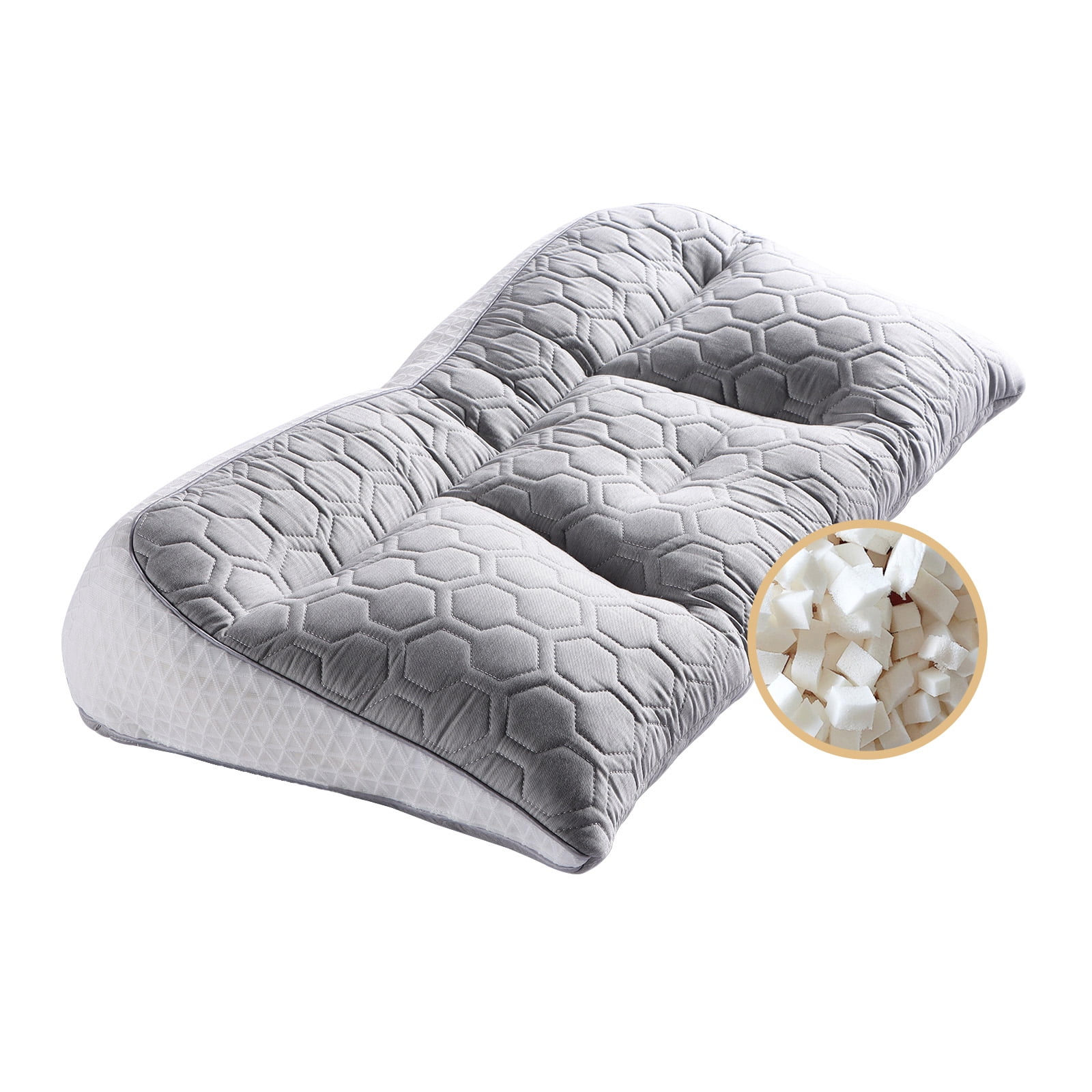 Orthopedic Contour Pillow for Neck Pain, Ergonomic Cervical Bed Pillows ...