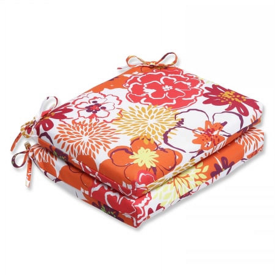 Pillow Perfect 540795 Outdoor Floral Fantasy Raspberry Squared Corners ...