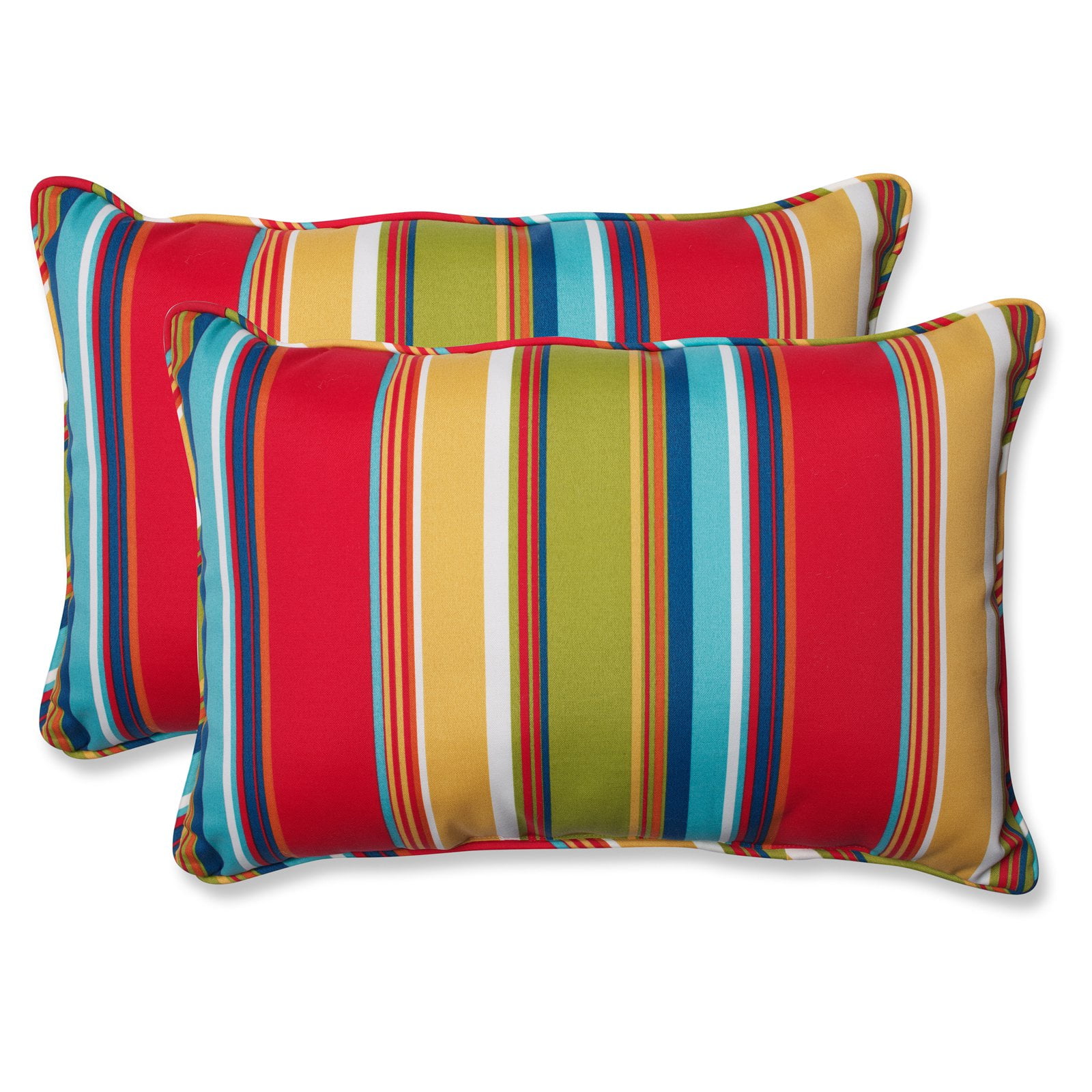 Set of 2 Westport Garden Oversized Outdoor Throw Pillows 24.5"x 16.5 ...