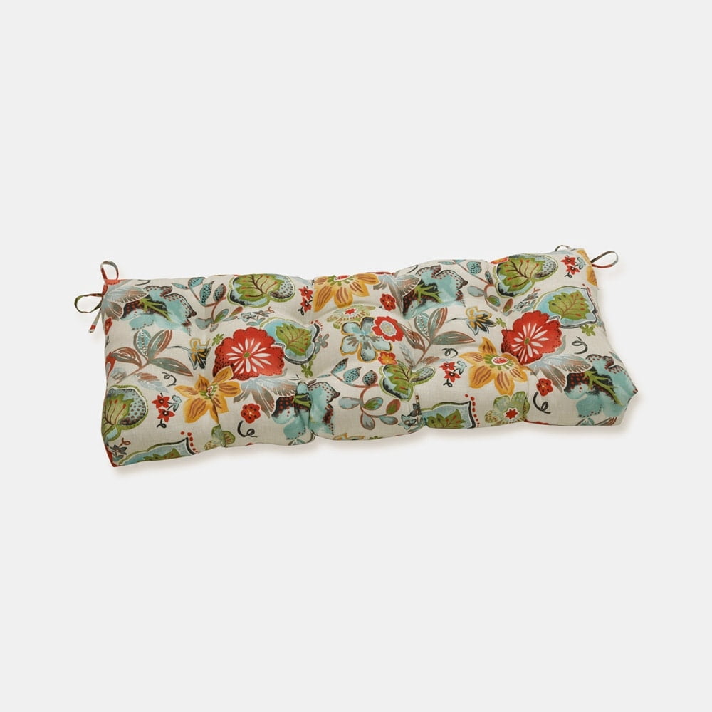 Pillow Perfect Outdoor Alatriste Ivory Blown Bench Cushion 18 X 44 X 5 ...