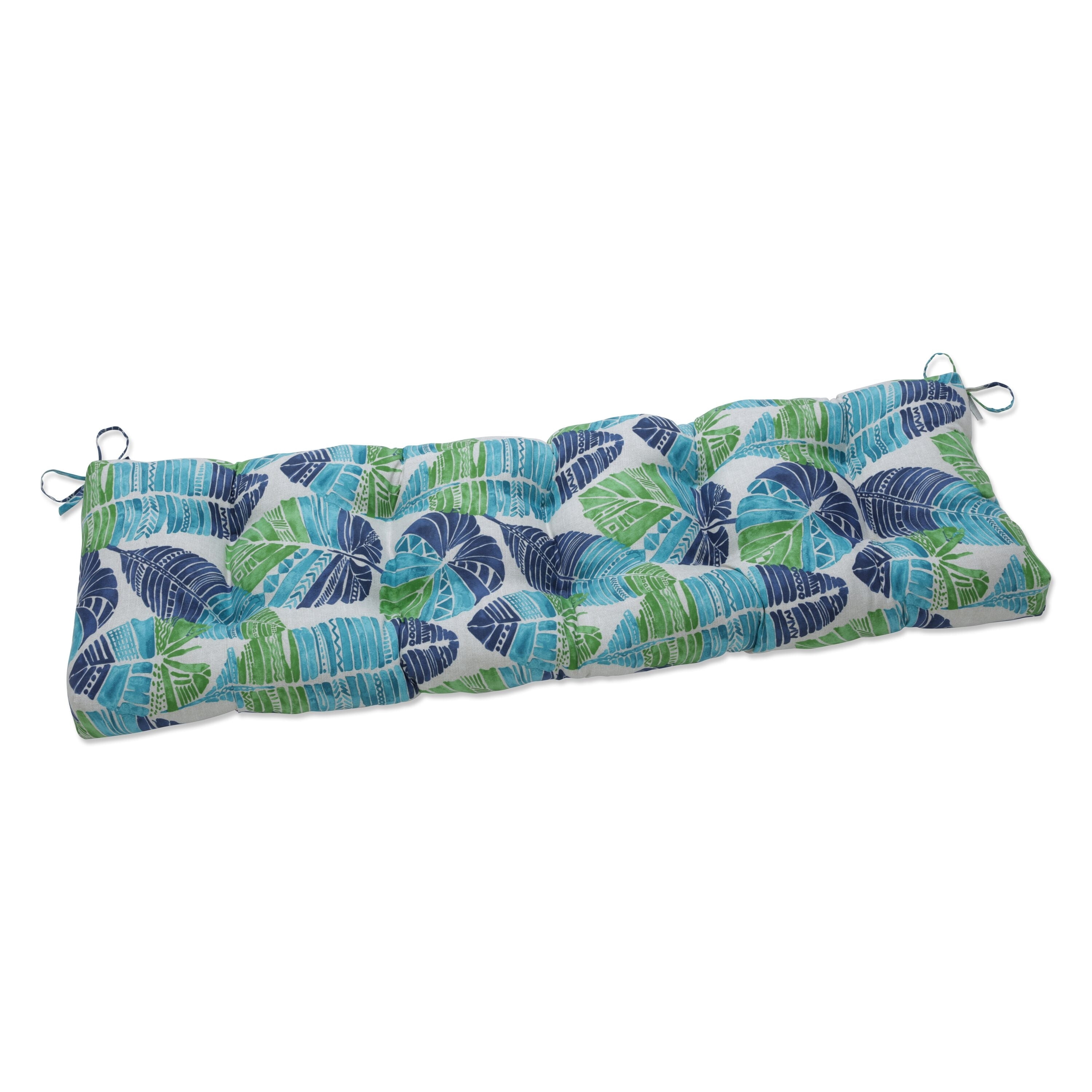 Pillow Perfect Outdoor | Indoor Hixon Caribe Outdoor Tufted Bench Swing ...