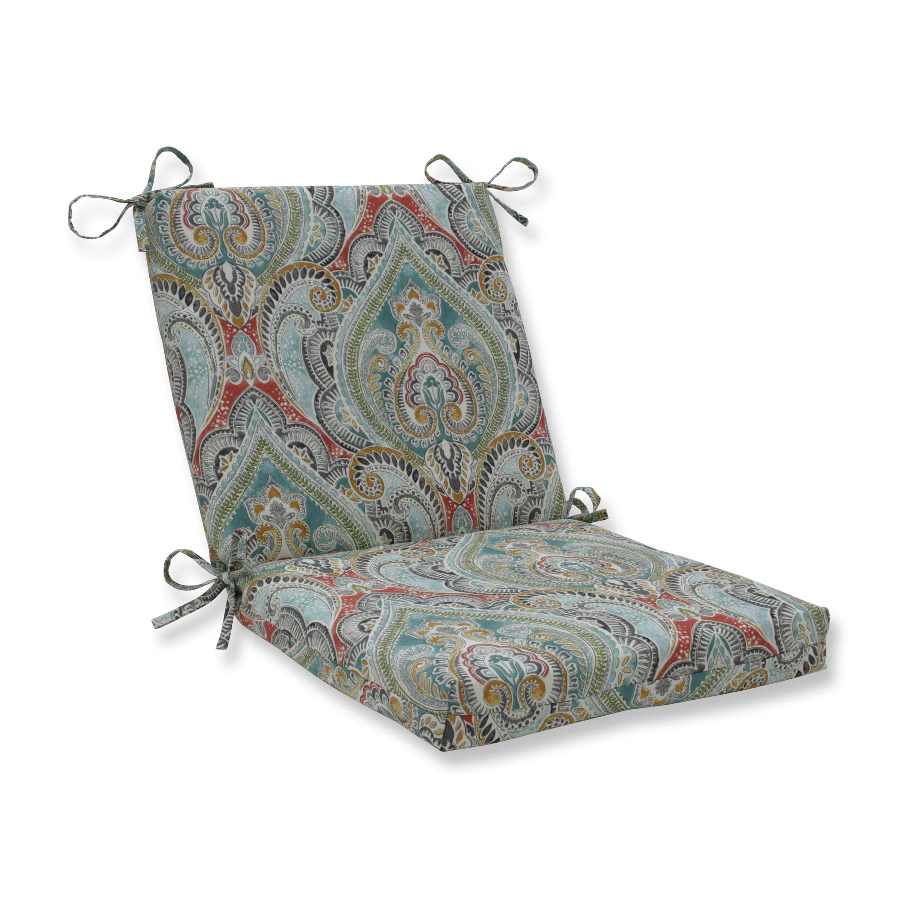 Pillow Perfect Outdoor / Indoor Pretty Witty Reef Blue Squared Corners ...