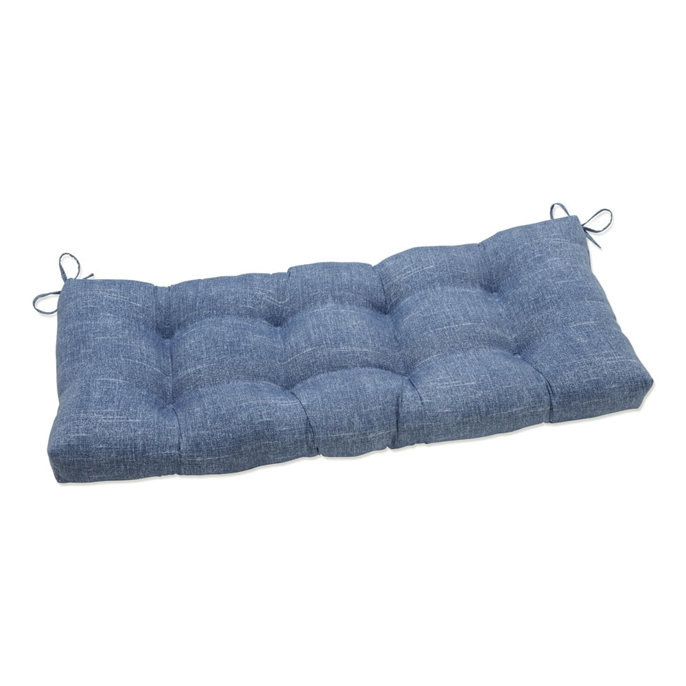 Pillow Perfect Outdoor | Indoor Tory Denim Outdoor Tufted Bench Swing ...