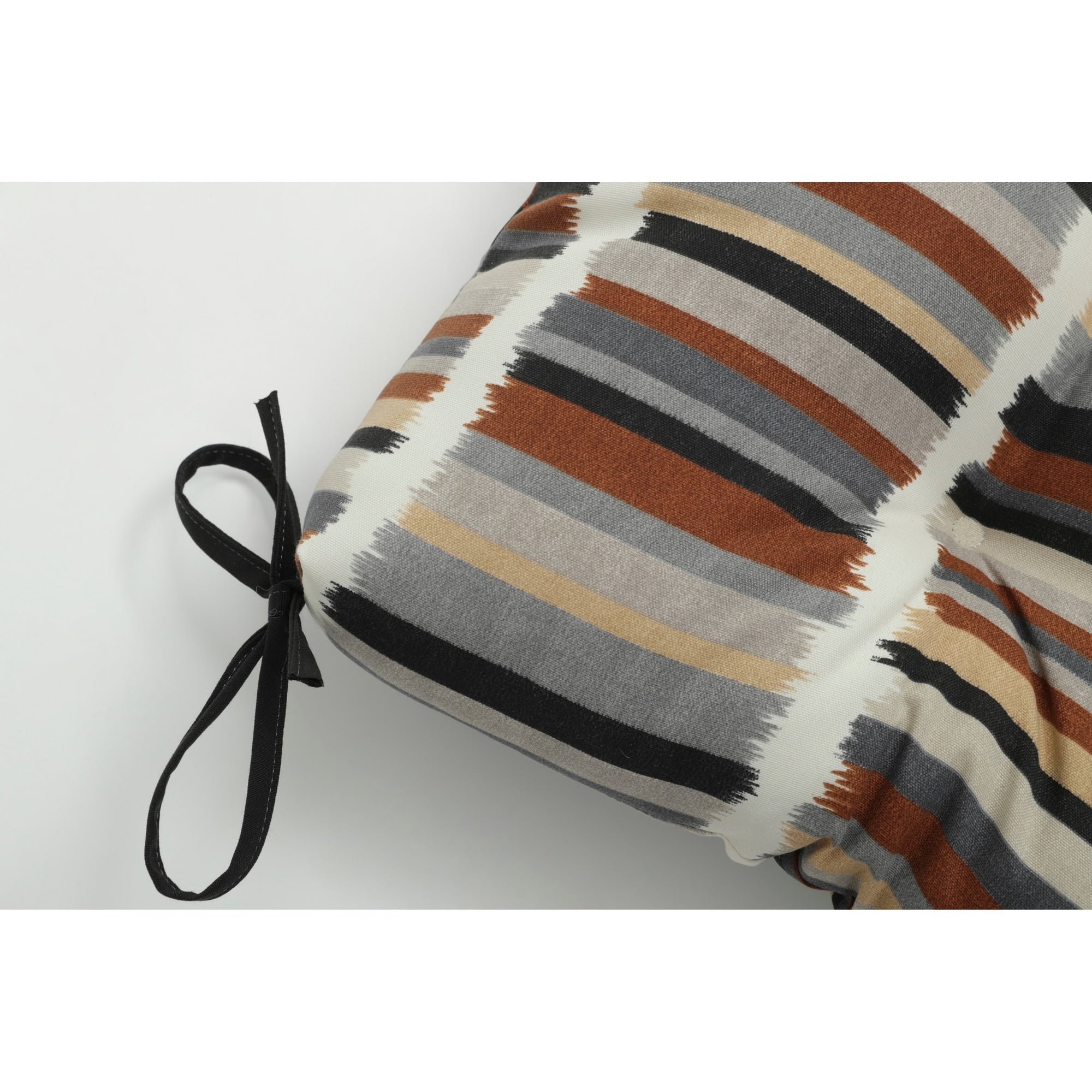 Pillow Perfect Outdoor Solar Stripe Ebony Blown Bench Cushion 18 X 44 X ...