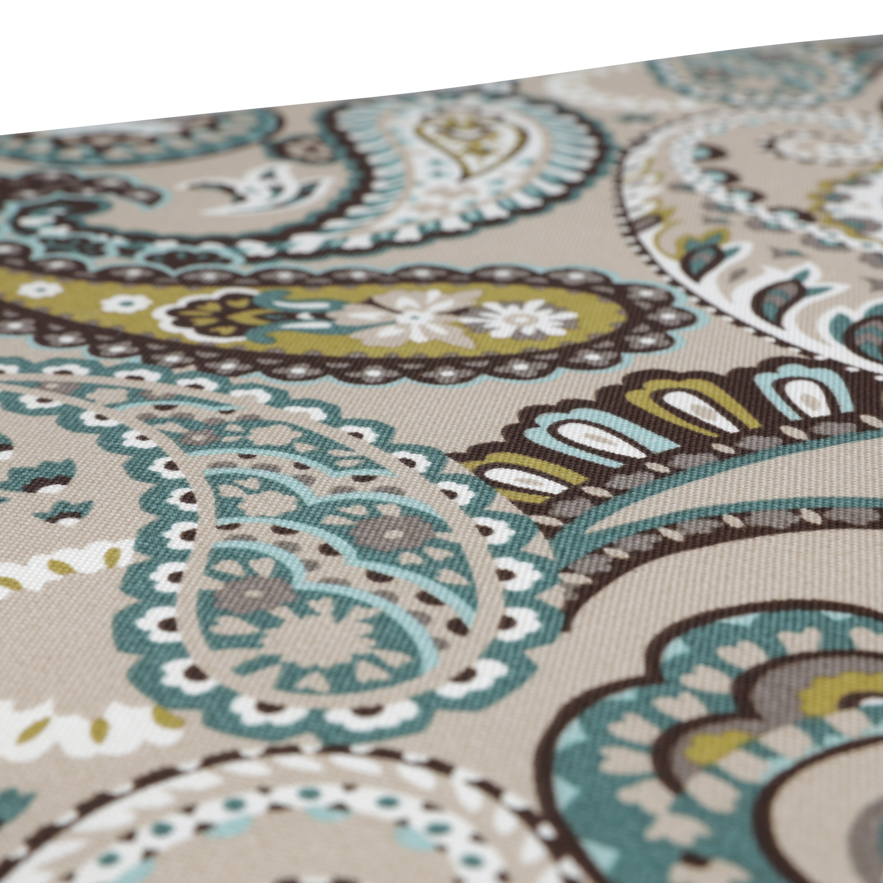 Pillow Perfect Outdoor Tamara Paisley Quartz Blown Bench Cushion 18 X ...