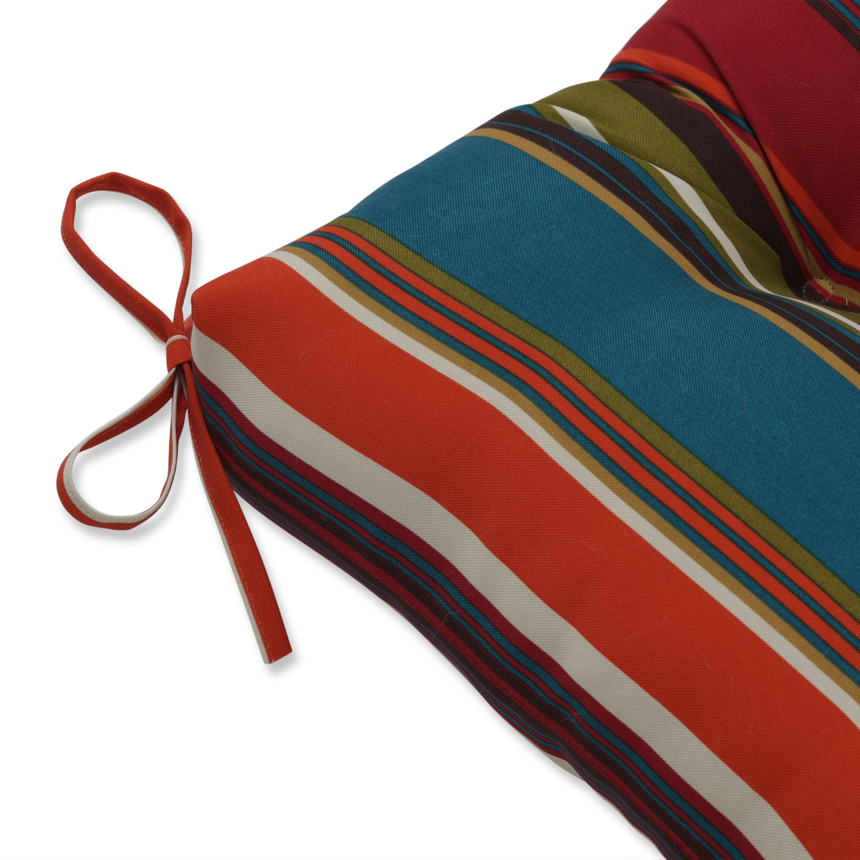 Pillow Perfect Outdoor Westport Teal Blown Bench Cushion 18 X 44 X 5 ...