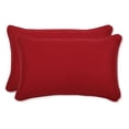 Pillow Perfect Pompeii Solid Indoor/Outdoor Lumbar Pillow Plush Fill ...