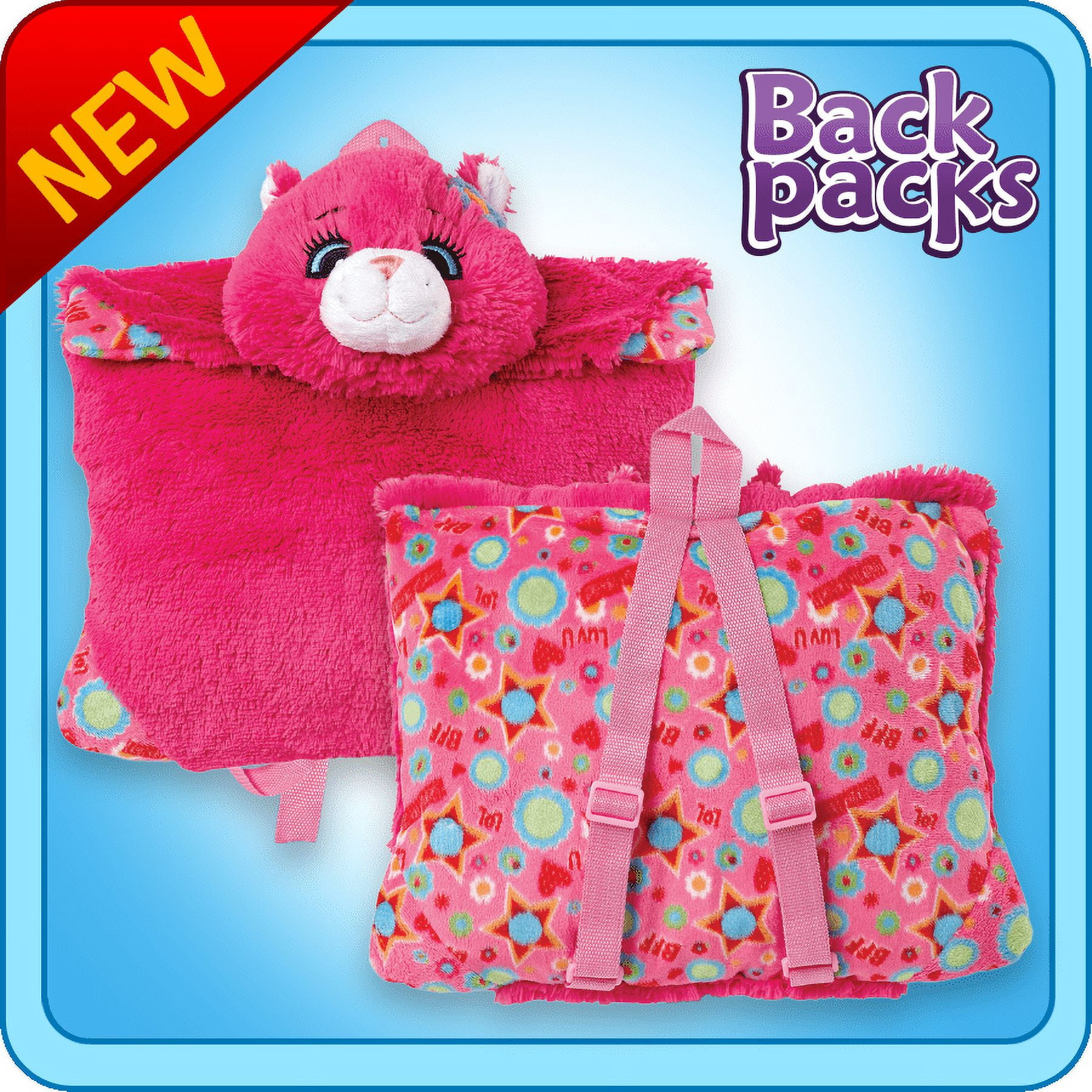 Pillow Pet Power Flower Cat Backpack for Notebooks and Tablets Plush ...
