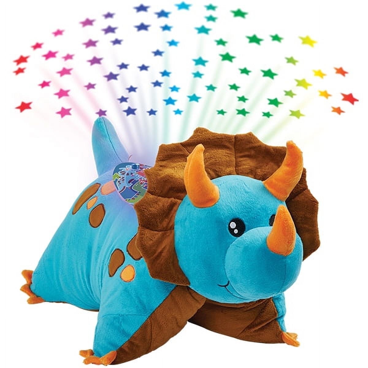 Pillow Pets Sleeptime Lites Blue Dinosaur Stuffed Animal Plush Night ...