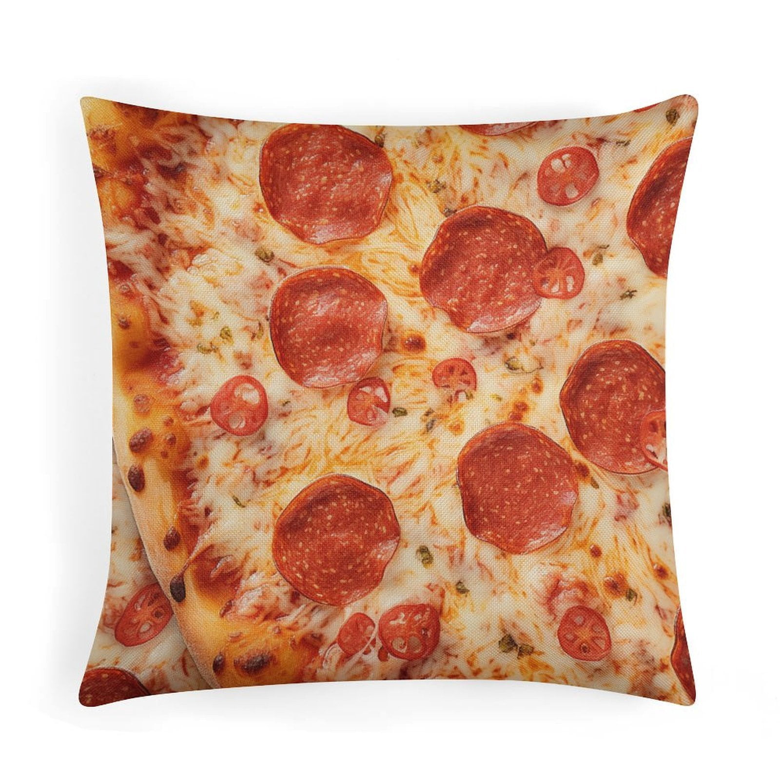 Pillow Protector Pepperoni Cheese Pizza Rustic Pillow Cover 18"x18 ...