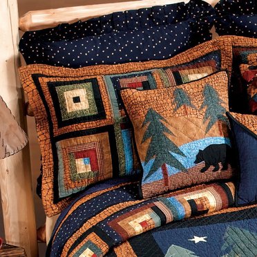Donna Sharp Bear Lake Full/Queen Cotton Lodge Quilt with Bear Pattern ...