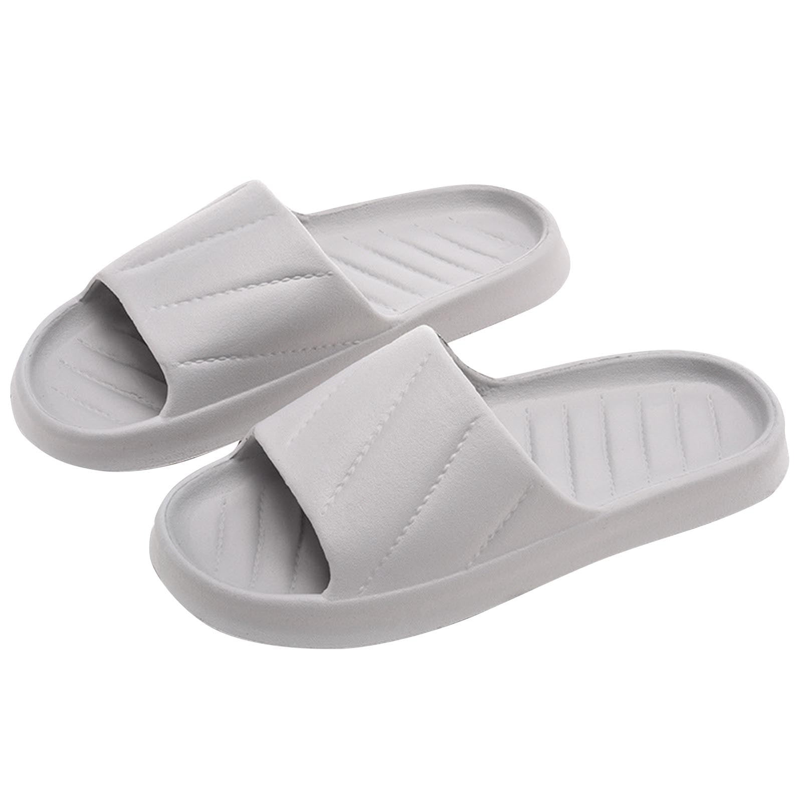Pillow Slippers for Women and Men, Home Wear Cloud Slides Shower ...