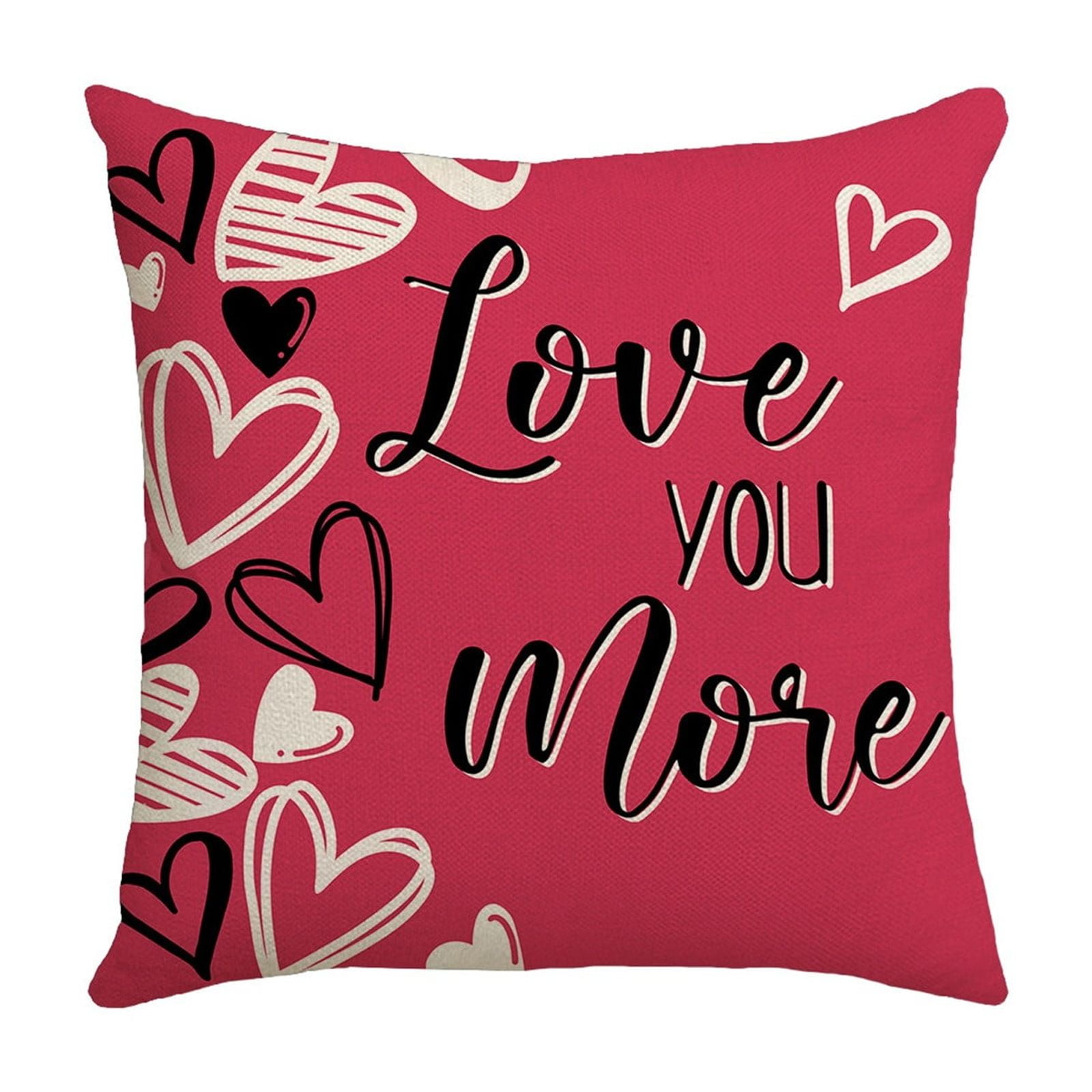 Pillow for Sofa Pillow, Valentine Theme Linen Print Cushion Cover ...