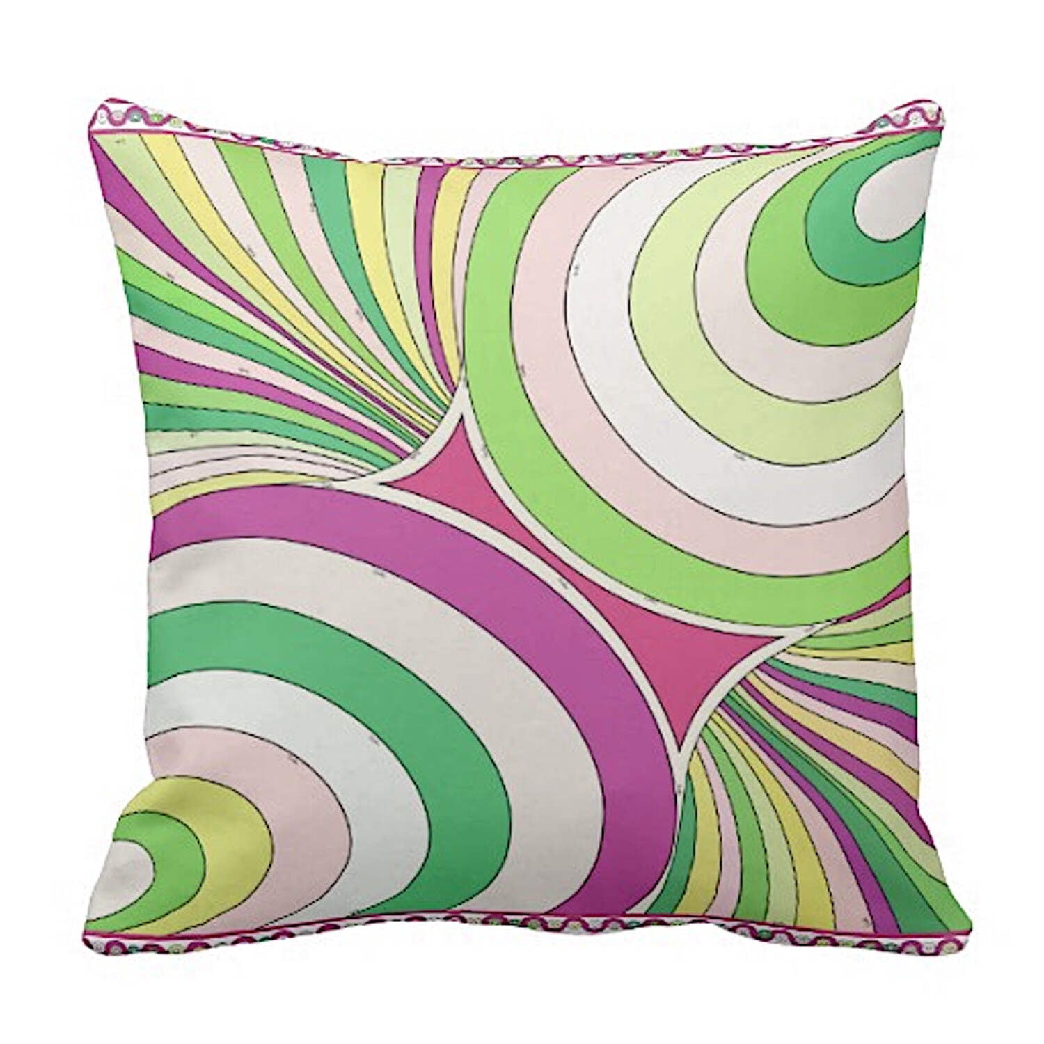 Pillow or Lumbar Bar Pillow Braniff Pucci Design 1971 Collection Pink ...