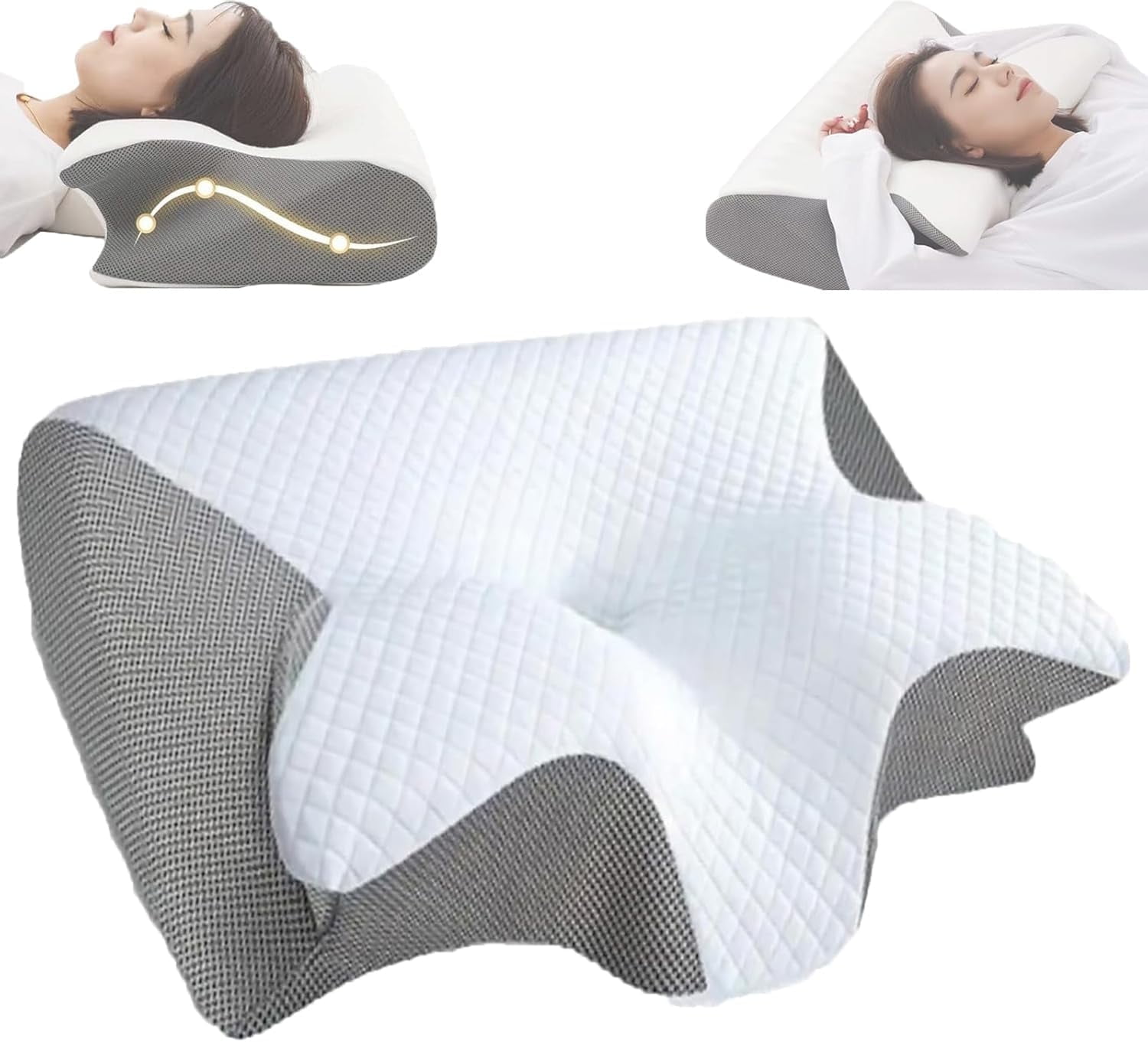 Pillow for snoring relief and sleep apnea,Ergonomic Contour Support ...