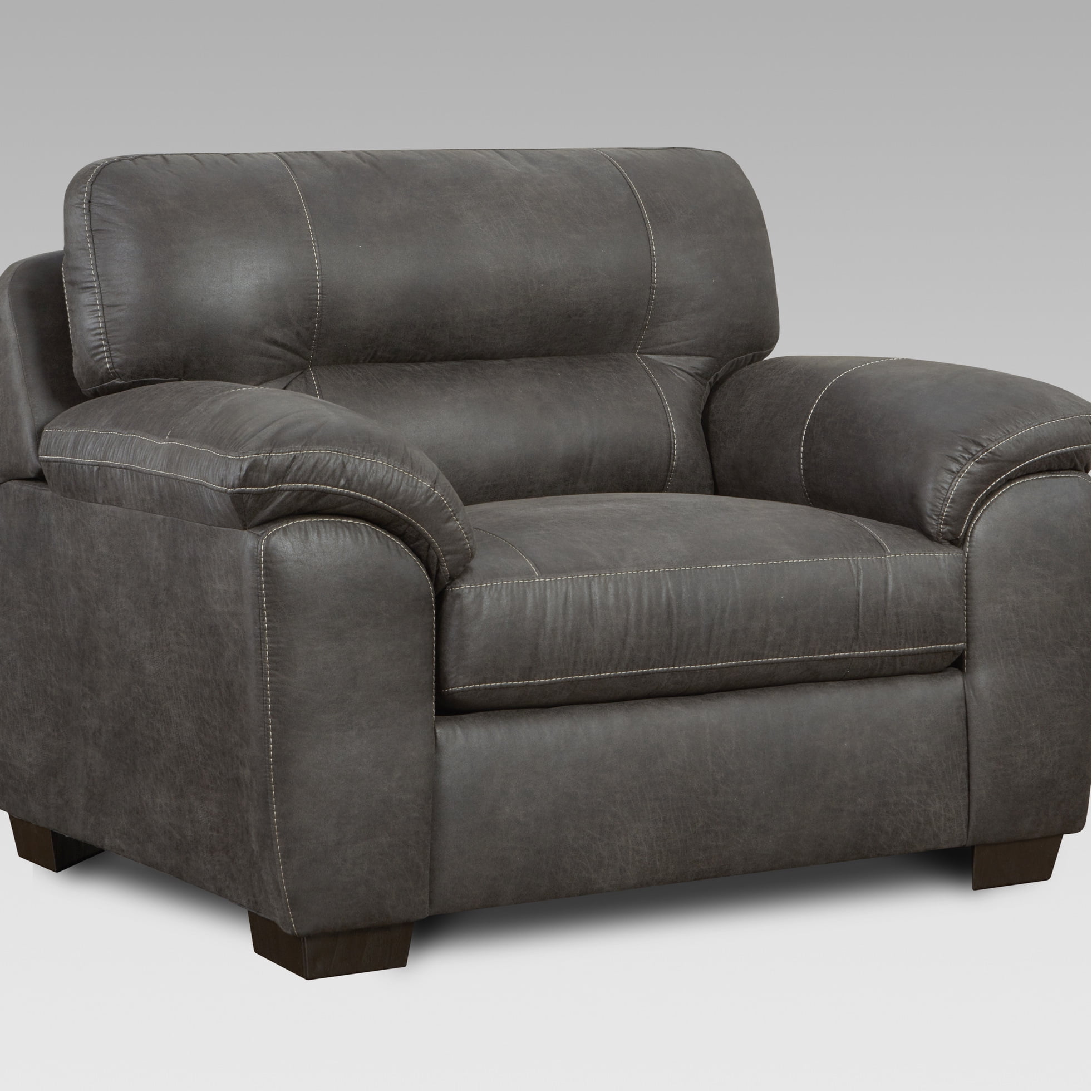 Pillow-top Arm Chair, Ash - Easy-care Upholstery Option Chair Foam ...