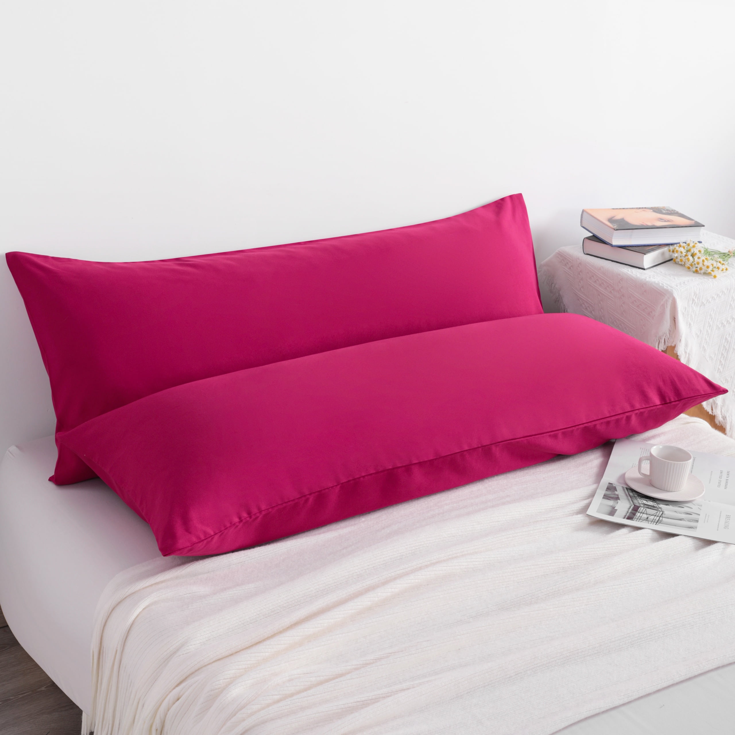 [Pillowcase]-2 Pack Ultra Soft Microfiber Body Pillowcases, Breathable ...