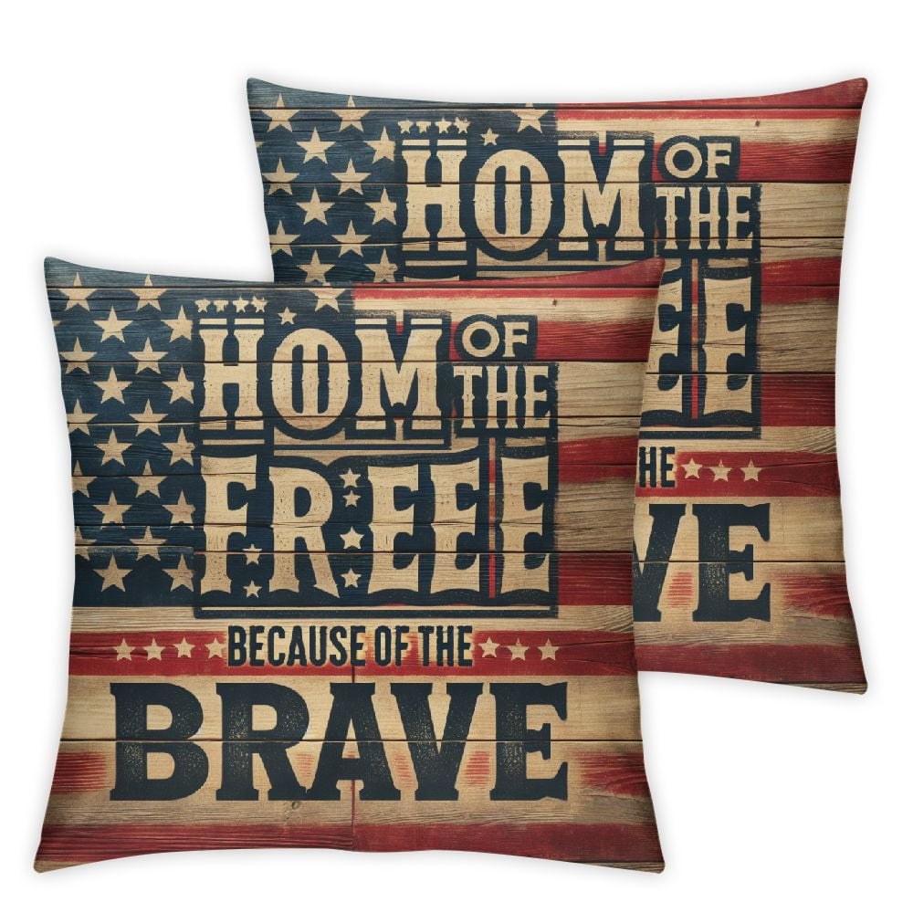 Pillowcase American Flag Blue Red White Pillowcase for Sofa Home ...