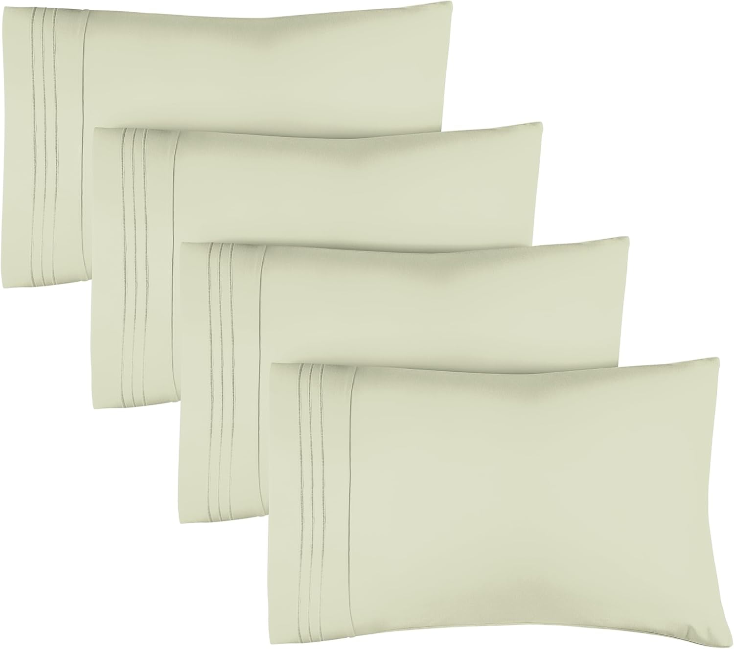 CGK Linens Extra Soft Pillowcases Set of 4 - King Size Hotel Luxury ...