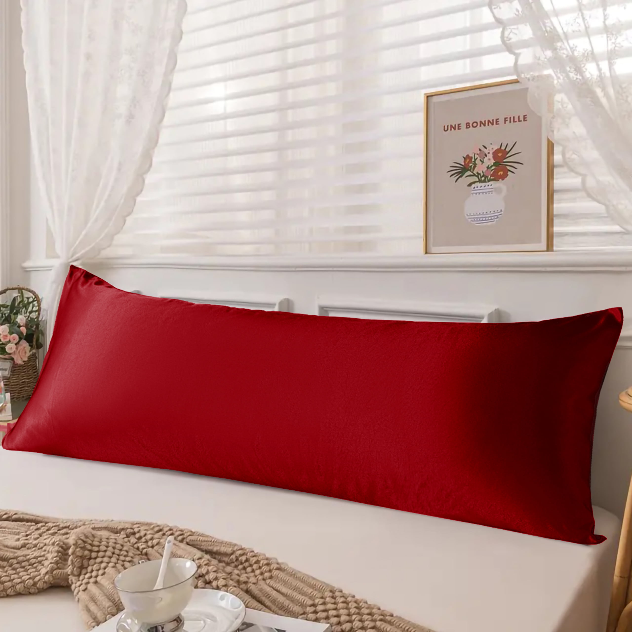 [Pillowcase]-Ultra Soft and Silky Satin Body Pillowcase, Luxury and ...