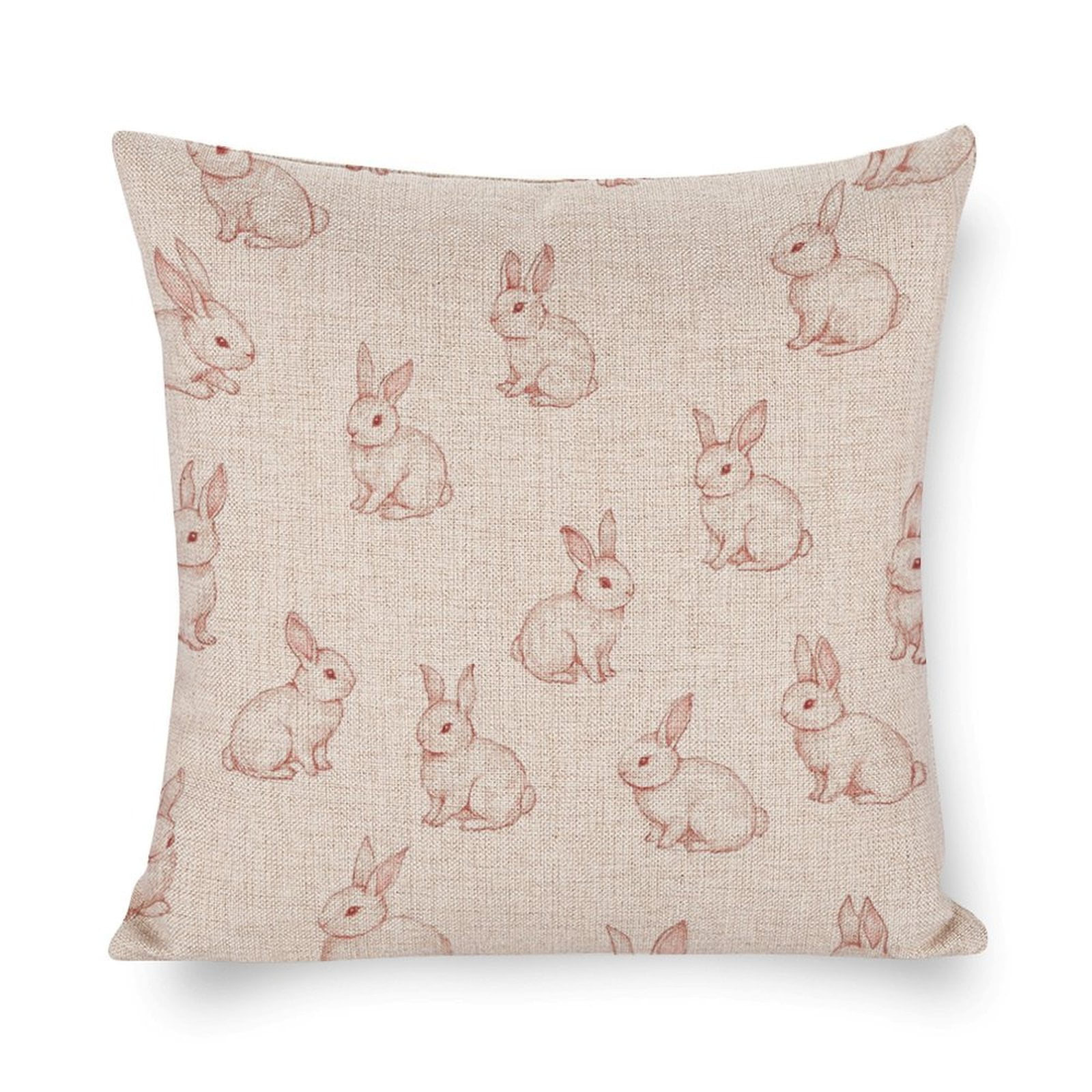 Pillowcases Standard Size Pink Rabbits Pillow Case 20"x20" Cute Bunny ...